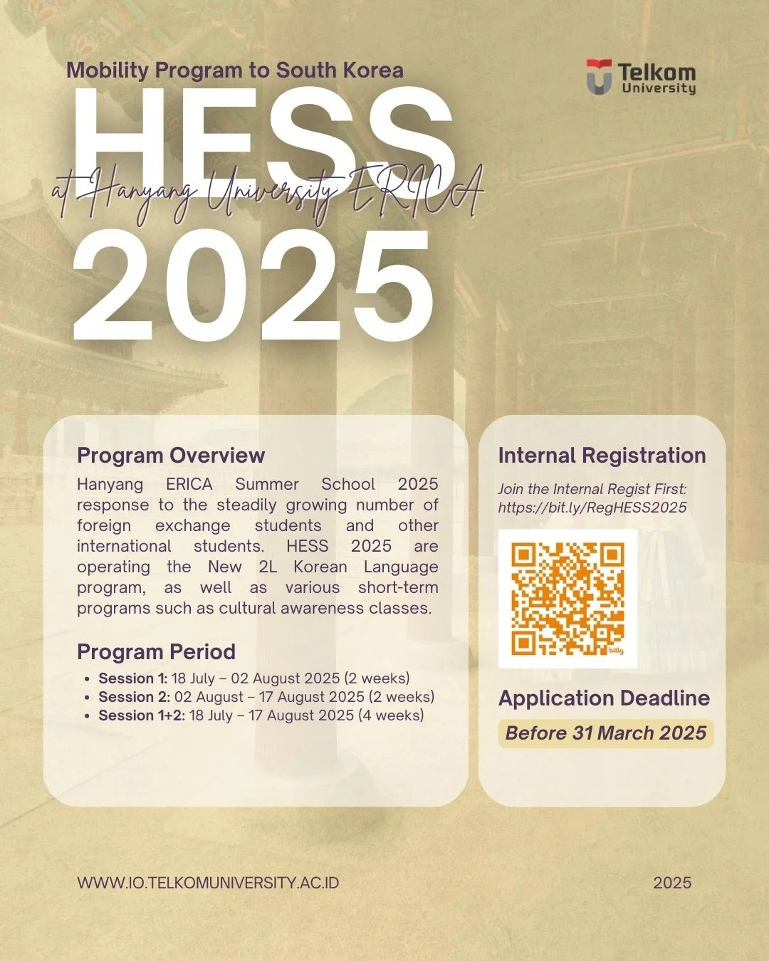 HESS 2025: Your Global Learning Experience in South Korea!Hanyang ERICA ...