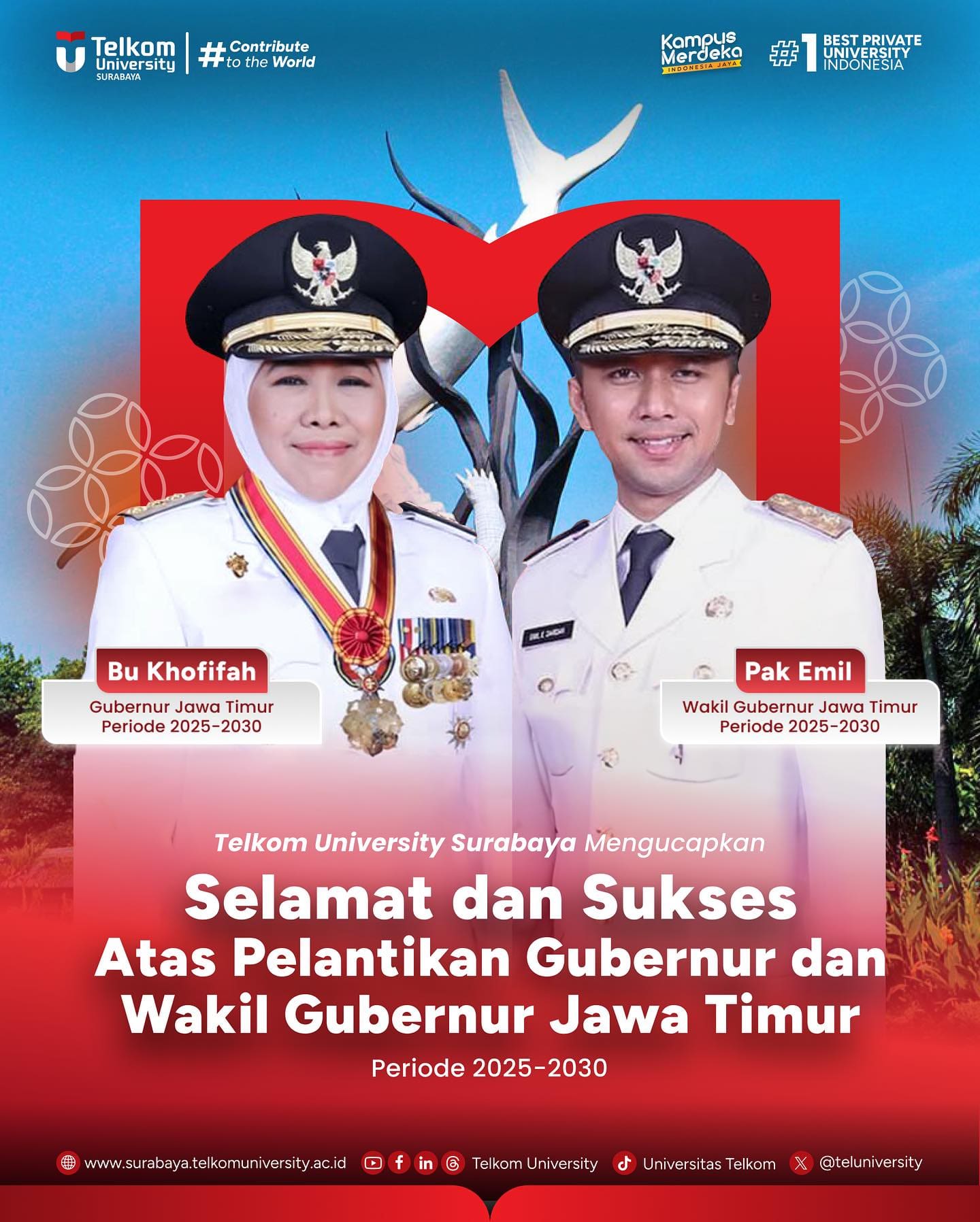 Dengan penuh rasa bangga mengucapkan selamat dan sukses atas pelantikan ...