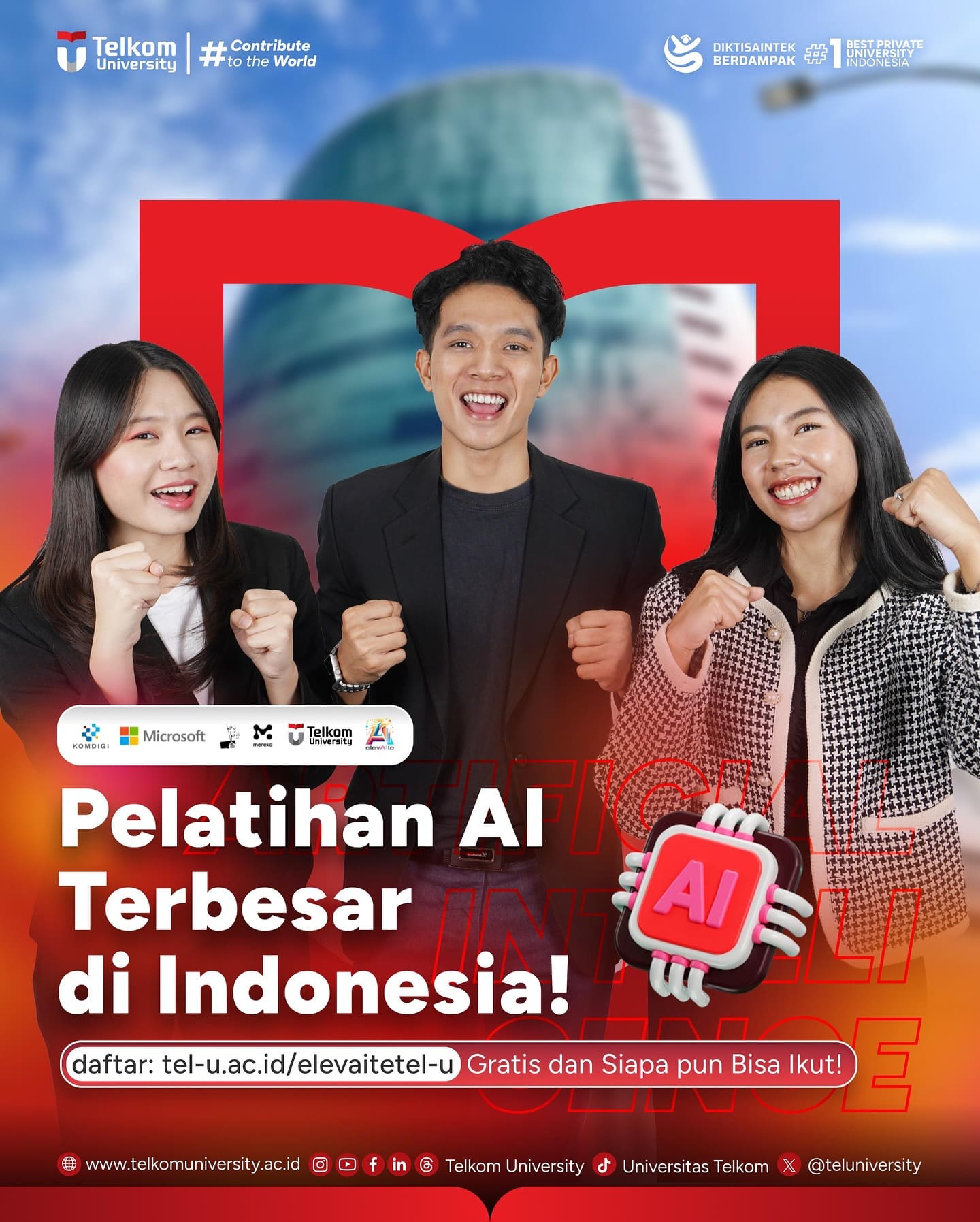 HEI TelUtizen!Telah hadir Pelatihan AI Terbesar di Indonesia bersama ElevAIte